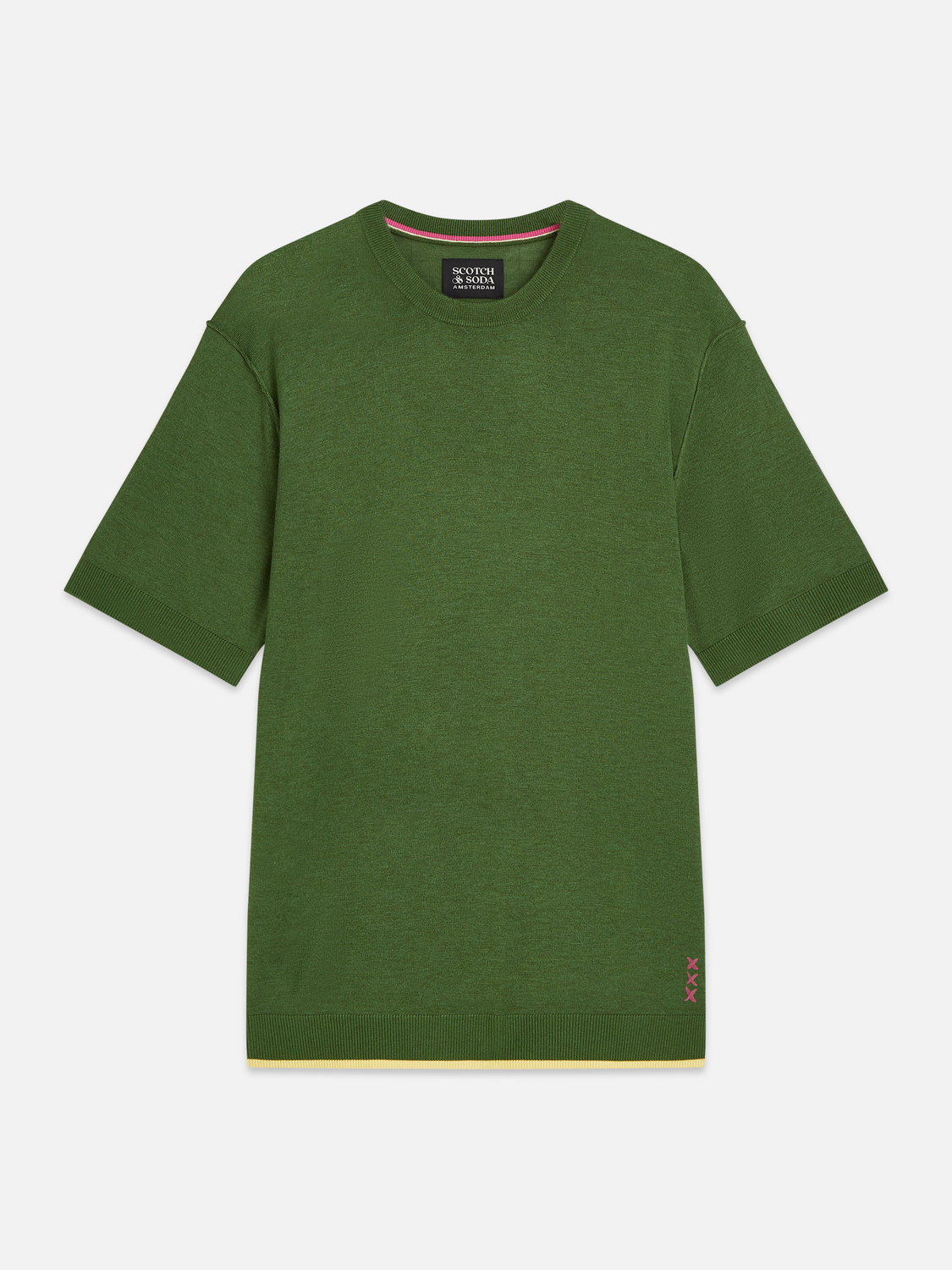 Knitted relaxed T-shirt – Scotch & Soda Amsterdam