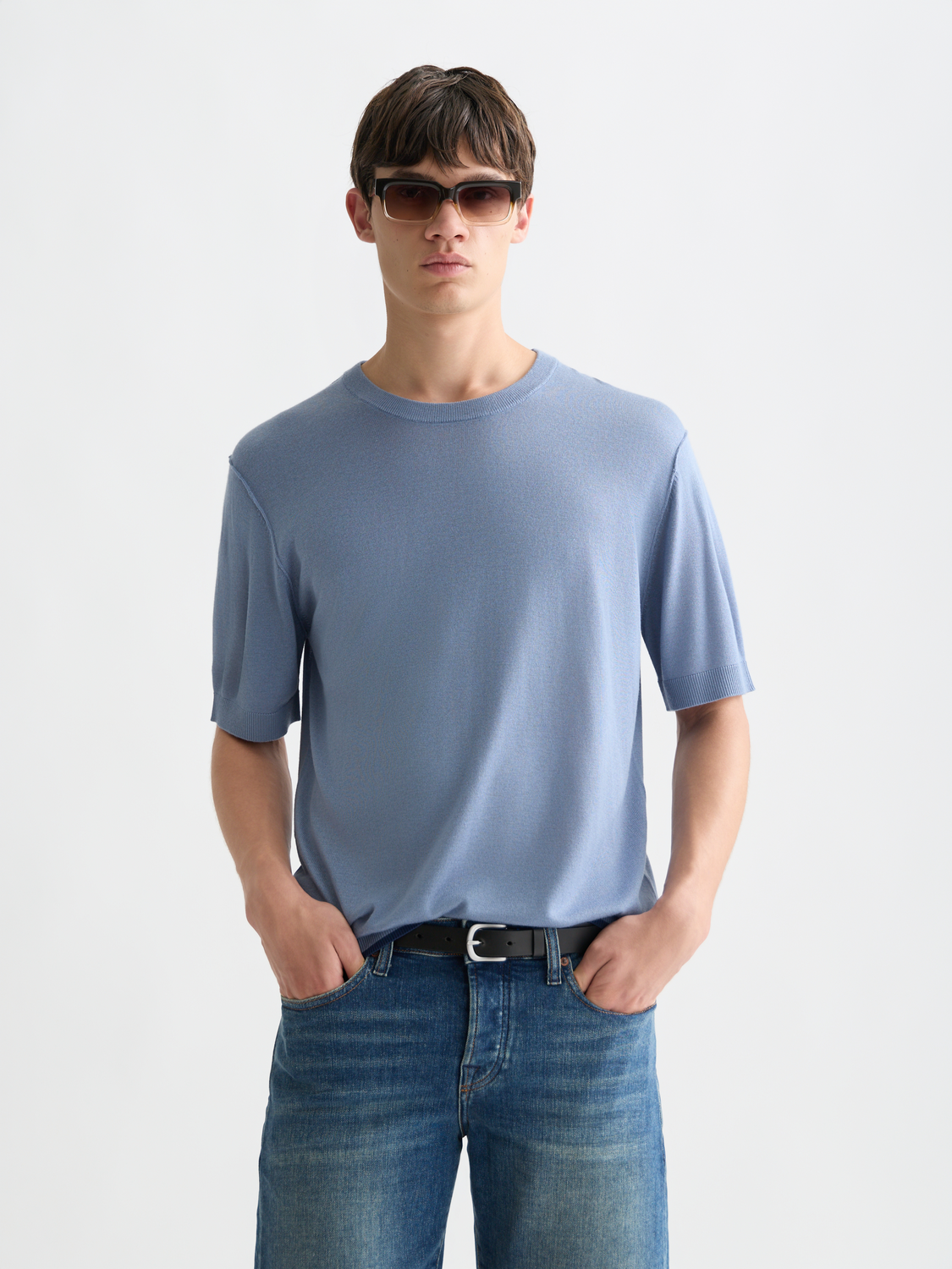 Knitted relaxed T-shirt – Scotch & Soda Amsterdam